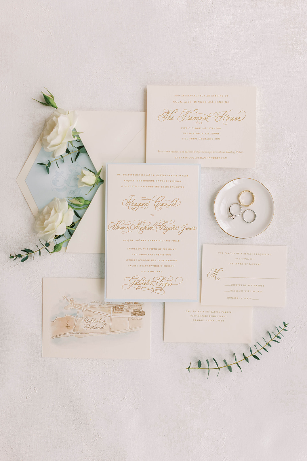 A Winter Wedding at Tremont House in Galveston, TX | Reagan & Shawn ...